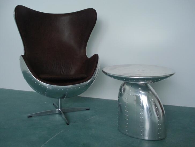 Aluminium Rivited Back Aviator Egg Chair Hand Crafted Hotel chair