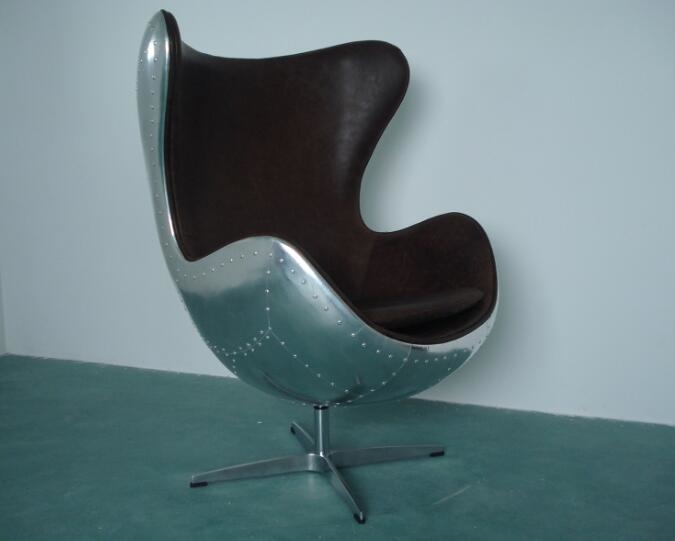 Aluminium Rivited Back Aviator Egg Chair Hand Crafted Hotel chair