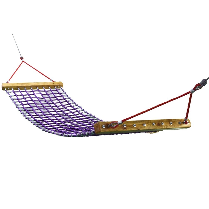 Outdoor Tree Swing 4 Strand Polyester Combination Rope Hammock 1.5*0.8m 2