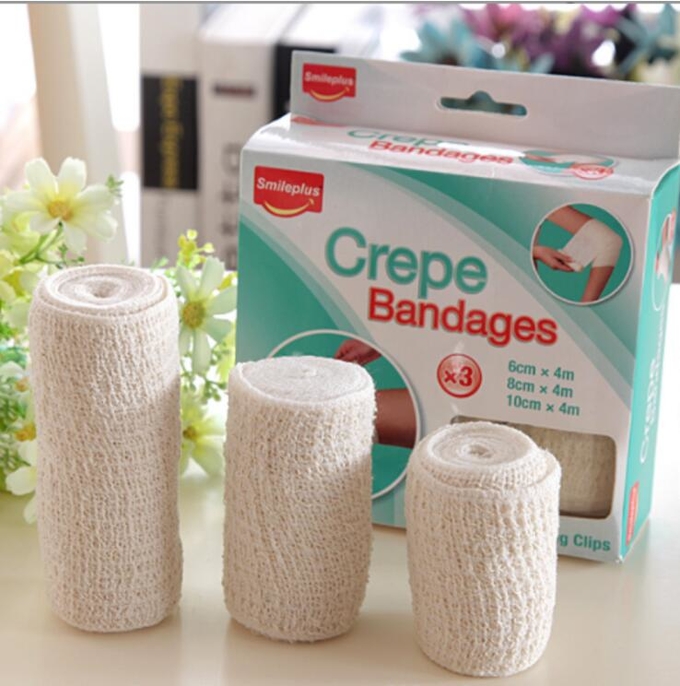 CE certificate Medical spendex crep bandage elastane bandage elastic crep bandage