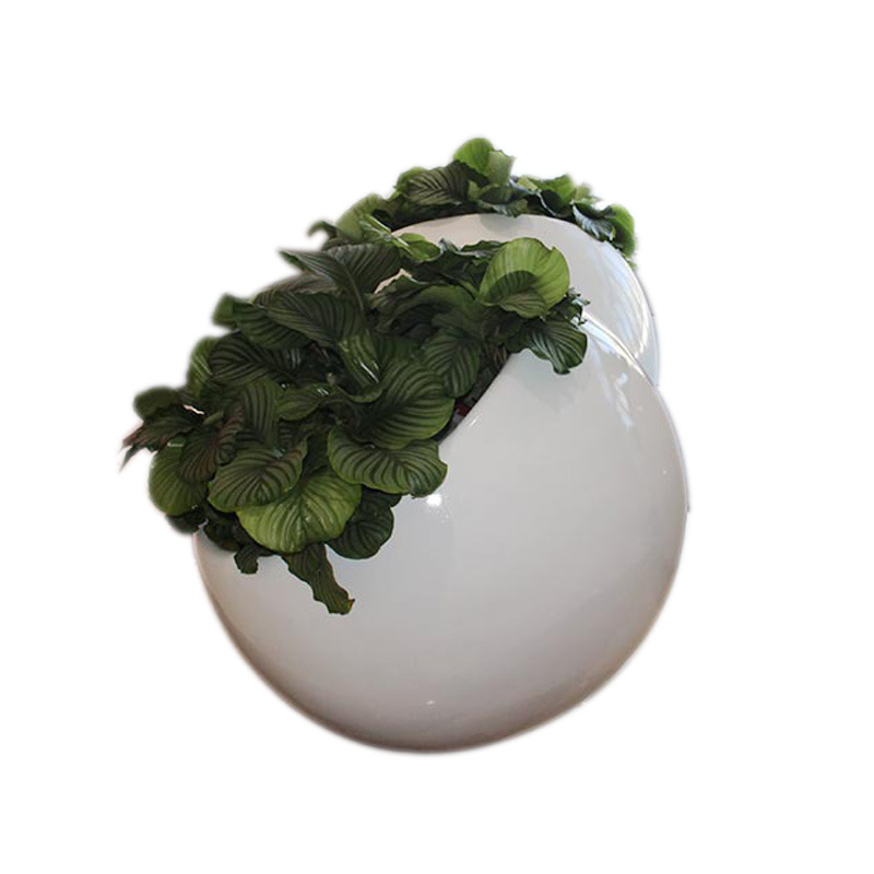 ball shape Stainless Steel flower pot mirror surface or paint 3