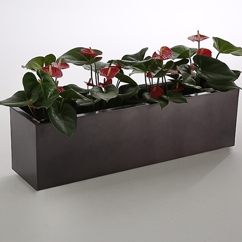 40cm Customized Outdoor Stainless Steel Trough Planter 2