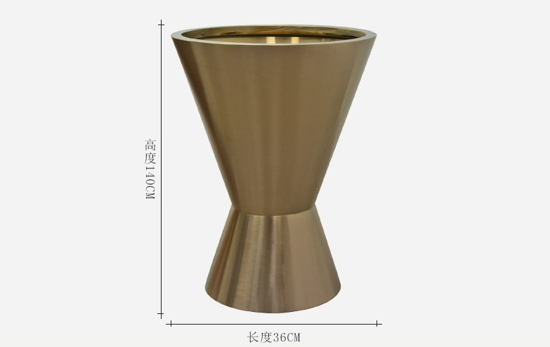 spindle shape SS304 large stainless steel flower pot for celebration height 140cm 1