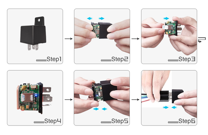 HA7 wired small size easy install vehicle motorcycle scooter battery car real time location chip gps tracker car