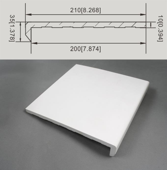 White color smooth solid pvc window sill plastic upvc widow cill vinyl board 200mm width 2
