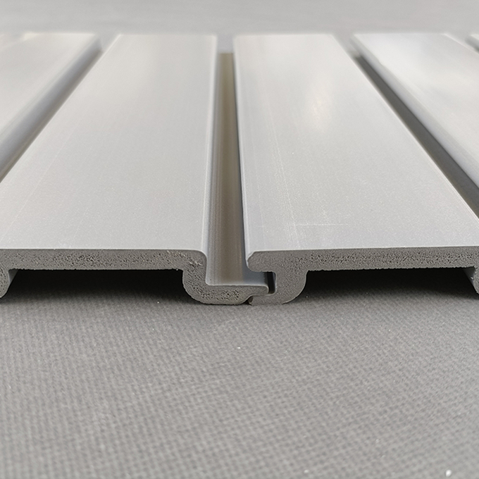 US standard pvc slatwall panel slot wall 12inch width grey white color for interior fire rated 2