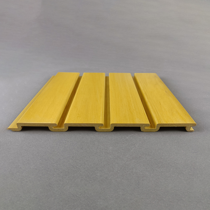 fire proof pvc slatwall for hanging displays wood color 12 inch 4 feet or 8 feet 1