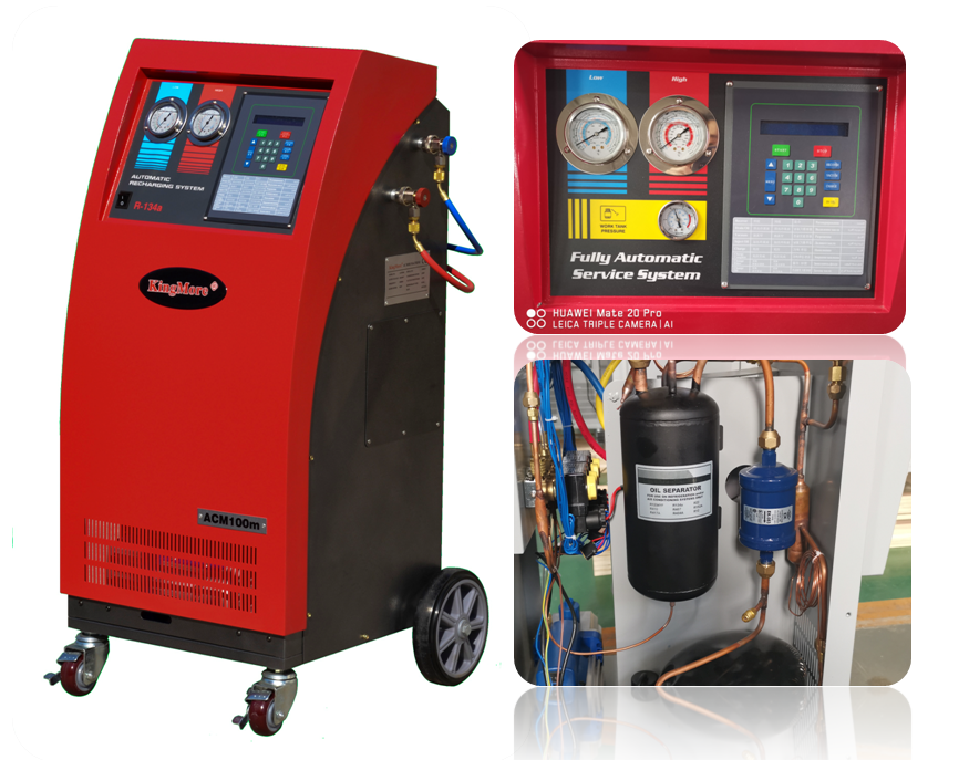 Full Automatic R134A ACM AC Refrigerant Recovery Machine For Car Maintenance Equipment
