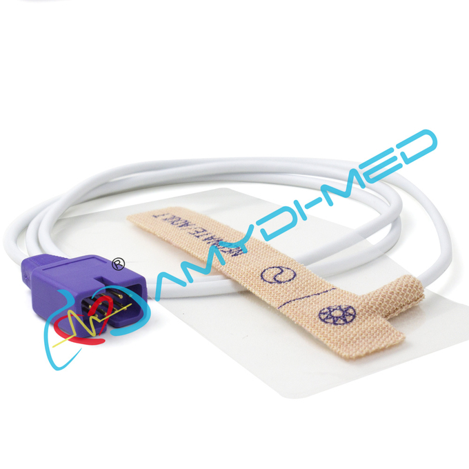 9 Pin Disposable Spo2 Probe Nonwoven Fabric PVC Disposable Pulse Oximeter Sensor 0