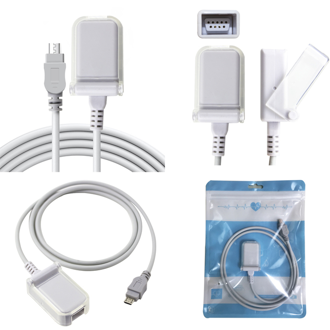 USB Mini 9Pin 1m Spo2 Extension Cable Reusable Gray Color For USB Plug Monitor 0