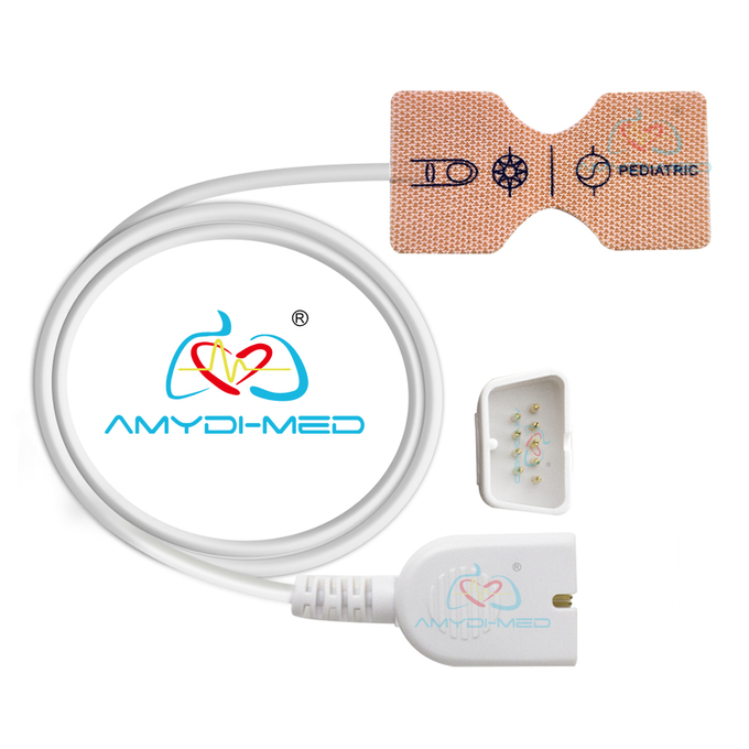 Medical Consumable DB9 9P Disposable Spo2 Sensor Pediatric Spo2 Probe For Nihon Kohden 0