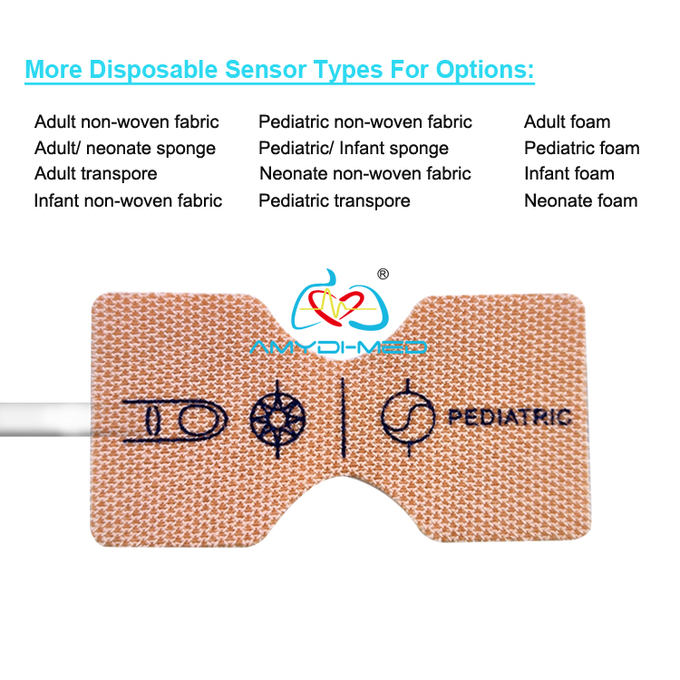 Medical Consumable DB9 9P Disposable Spo2 Sensor Pediatric Spo2 Probe For Nihon Kohden 1