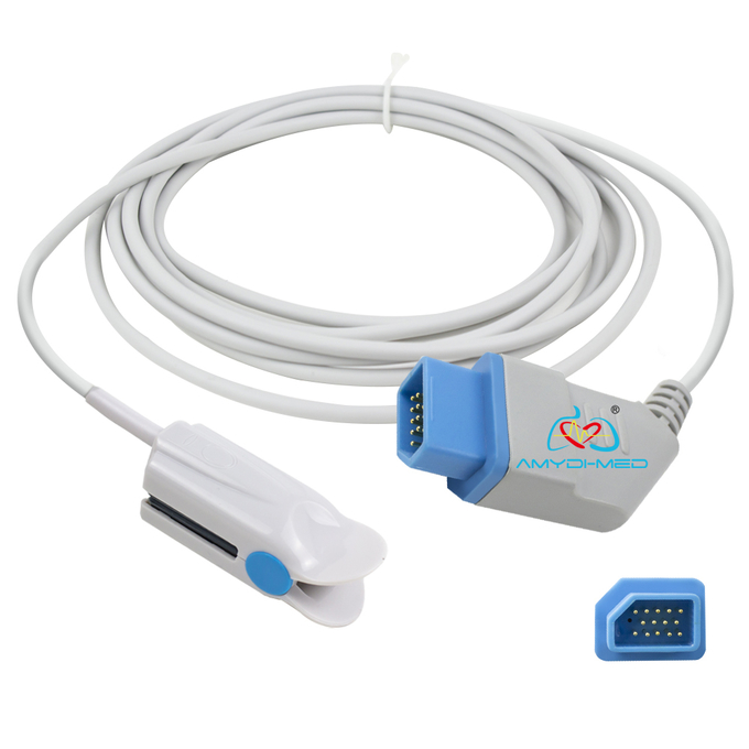 Spo2 Sensor Trapezoid 15P 3M Gray Adult Pediatric Reusable Spo2 Sensor TPU Material 0