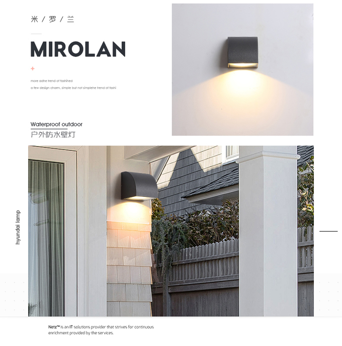 MIROLAN Wall Sconces,5W Quarter LED Outdoor Wall Lights for Houses,Modern LED Aluminum Waterproof Wall Lamp Indoor