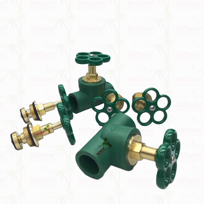 Customized Heavier Type Stop Valve Cartridge With Green Handle Brass Cartridge Brass Spindle Valve Top Part 2