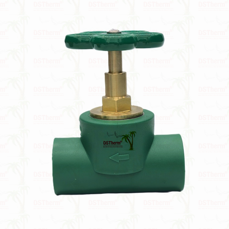 Customized Heavier Type Stop Valve Cartridge With Green Handle Brass Cartridge Brass Spindle Valve Top Part 3