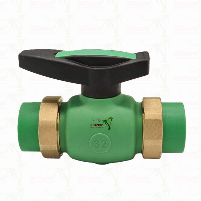 PPR Union Ball Valve Full Bore Ppr Double Union Ball Valve Exposed Installation 5