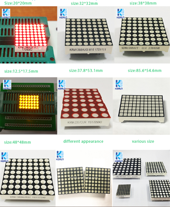 8*8 Dots Blue Color Dot Matrix LED Display Module For Outdoor Signs 8
