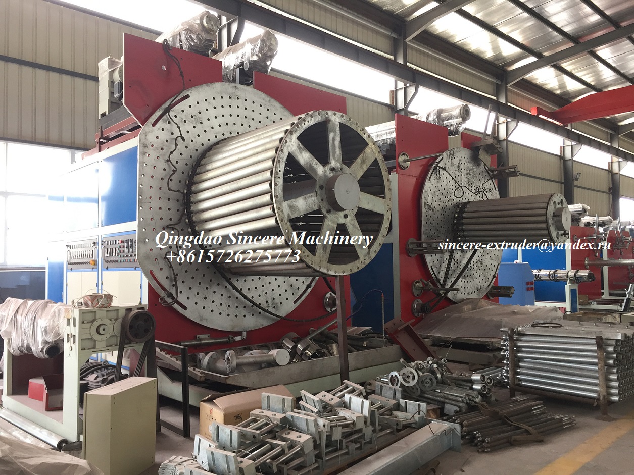 plastic profiled spiral winding pipe extruding machine