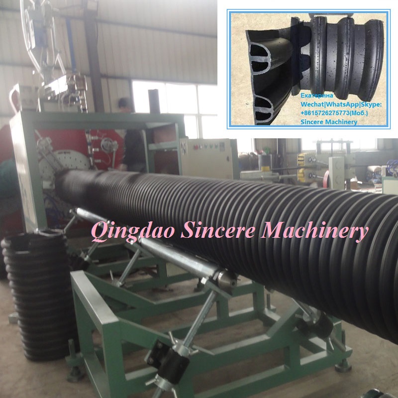 plastic profiled spiral winding pipe extruding machine