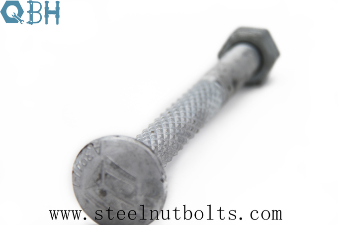Step bolts A394T-1 Carbon Steel Bolt ,Step Bolt diam 3/4"-10UNC x 9 1/4"Lg (Knurled) ASTM A394 TP 1 HDG 3