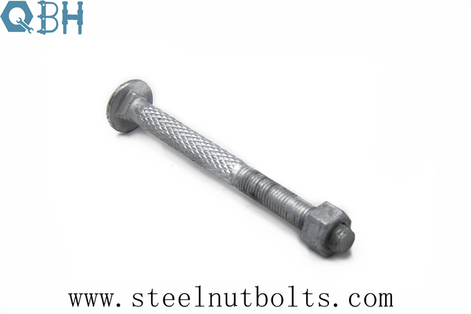 Step bolts A394T-1 Carbon Steel Bolt ,Step Bolt diam 3/4"-10UNC x 9 1/4"Lg (Knurled) ASTM A394 TP 1 HDG 4