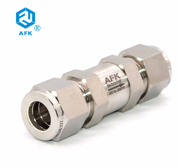 AKF Air Compressor Check Valve Stainless Steel 6000psi BSPT NPT For Gas 1