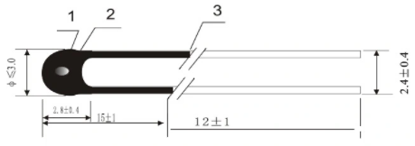 103AT-2 Cross Frame Lead Power NTC Thermistor MF52 NTC 10k 3435 2