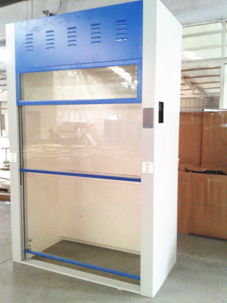 CE certificated Floor Mounted Lab Fume Hood Laboratory Furniture 5 feet wide All Steel Walk In Fume Hood