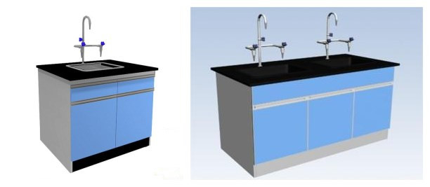 All Steel Laboratory Furniture Water Sink Table Basin Bench for Central Laboratory Table Lab Island Bench Use