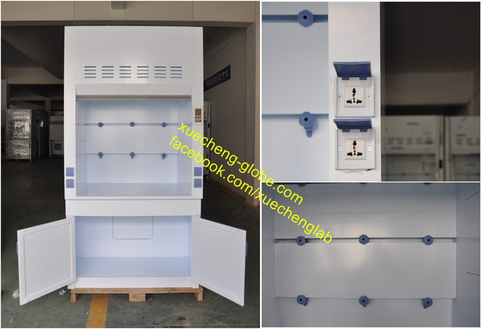PP laboratory furniture CE Approved walk in labo fume hood polypropylene floor mounted fuming cabinet fume cupboard