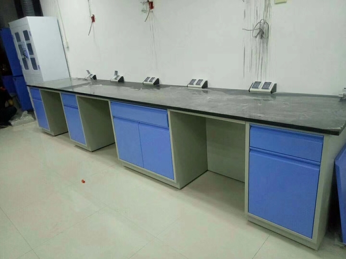 Direct  Price Lab Bench Lab Table 7200mm Long Steel Lab Table Side Lab Bench Laboratory Wall Bench