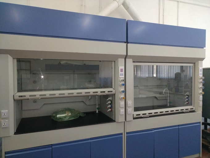 CE Approved Laboratory Fume Cabinet Fuming Cupboard All Steel Standard Design Integrated Type Lab Fume Hood