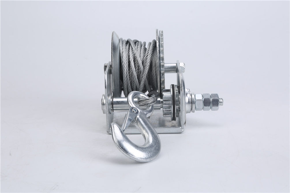 Portable Manual Heavy Steel Cable Hand Crank Cable Winch For Boat