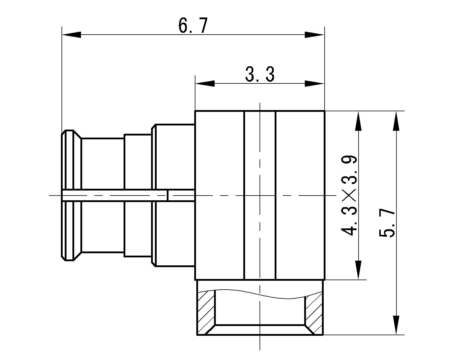SMP Female Right-Angle RF Coaxial Connector, Compatible with 2# Semi-Rigid Cables 0
