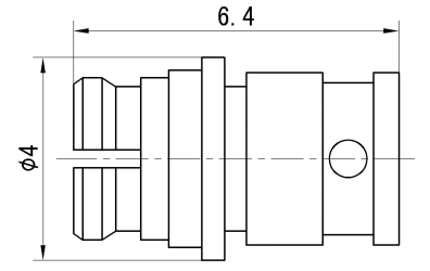 Lightweight Beryllium Bronze RF Coaxial Connector with SMP Female Interface 0