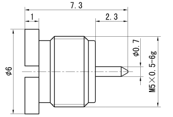 SMP Male RF Coaxial Connector – Light Detent, Microstrip Type, Thread Mounted 0