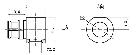 SMP Female RF Coaxial Connector – For 2# Semi-Rigid / Semi-Flexible Cable 0