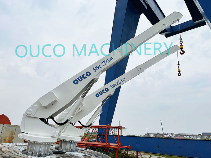latest company news about Two Sets Of OUCO 2T5M Telescopic Boom Marine Crane Were Shipped To Indonesia 0
