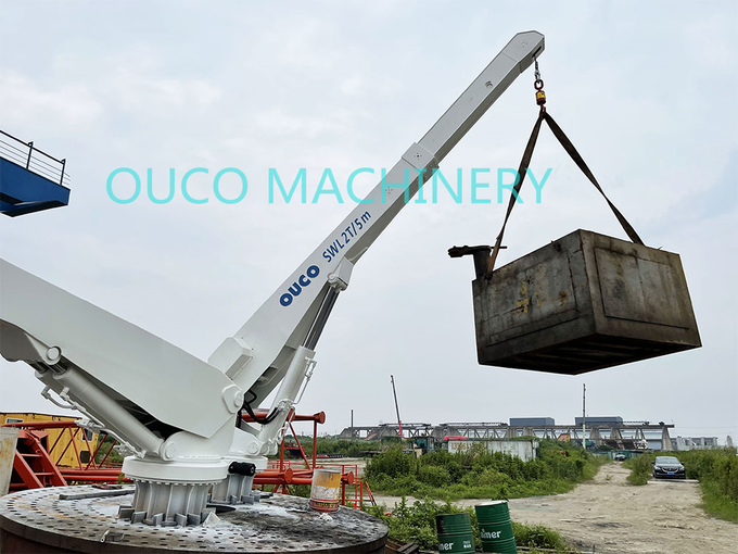 latest company news about Two Sets Of OUCO 2T5M Telescopic Boom Marine Crane Were Shipped To Indonesia 1