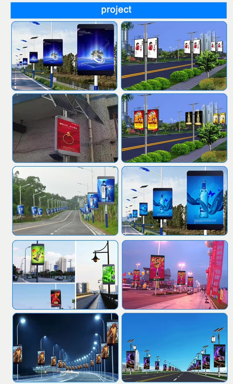 outdoor street lighting pole led display P4 Light Pole Led Screen 0